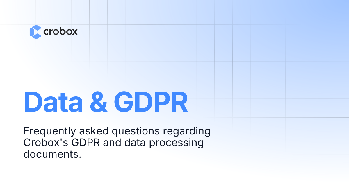Data & GDPR | Crobox Documentation